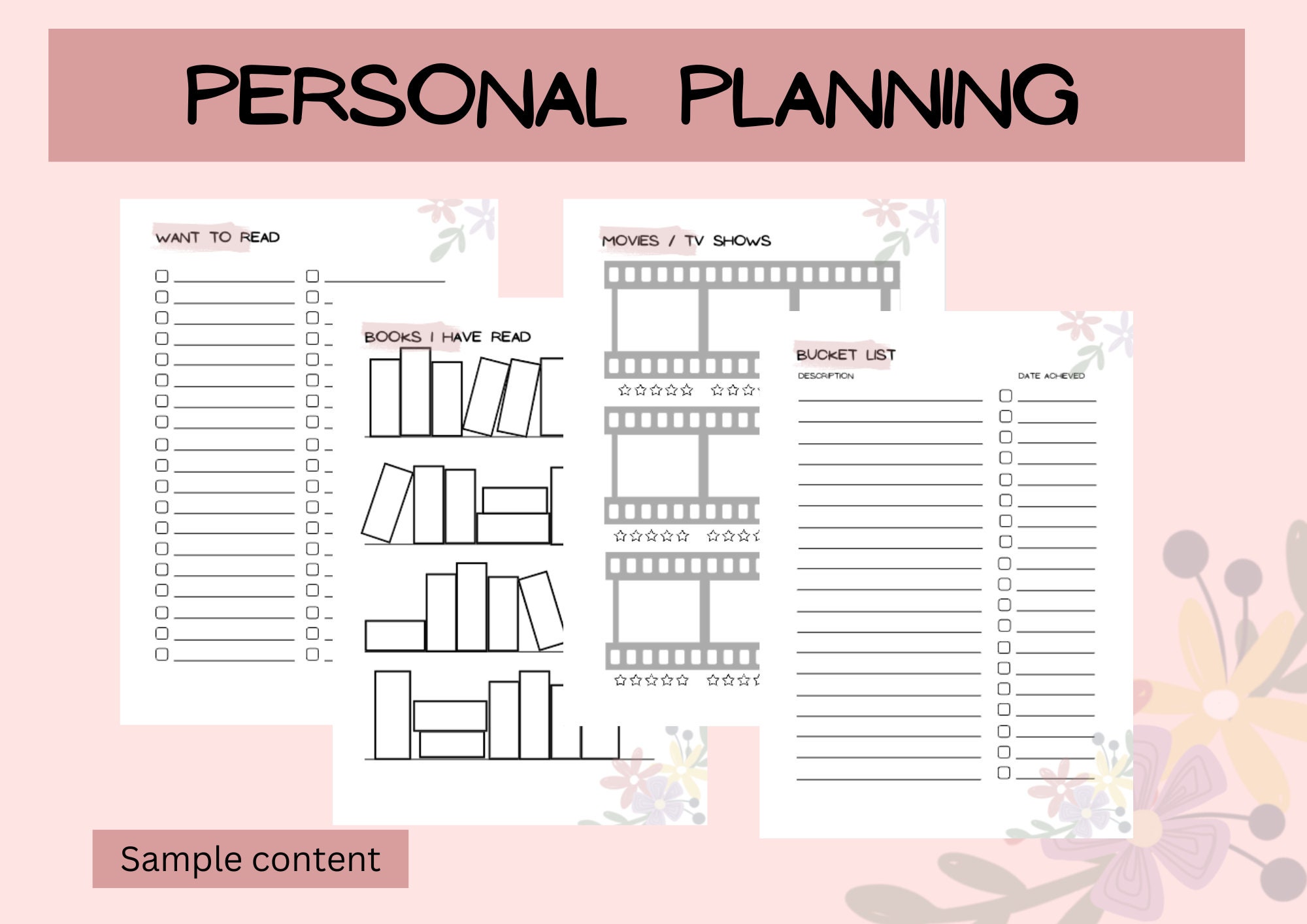 Printable All in One Planner 115 Planning Pages All in One - Etsy