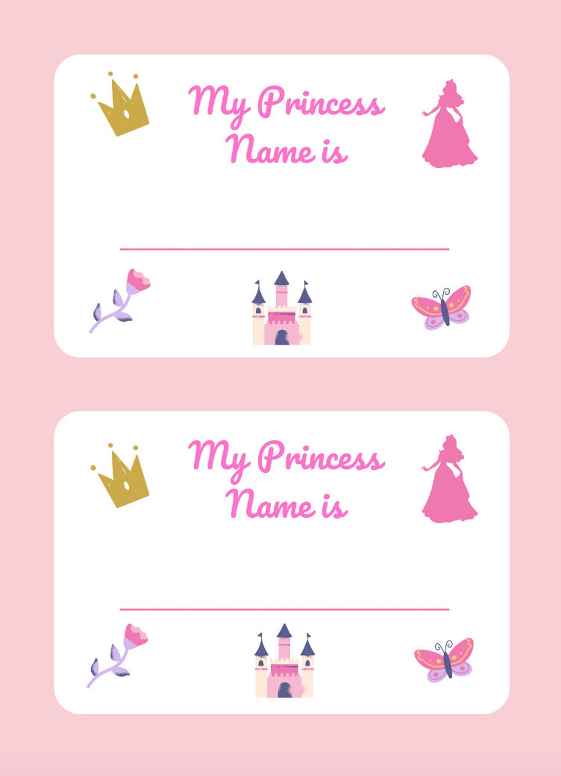 What's Your Princess Name? Name Generator Printable Party Game Instant ...