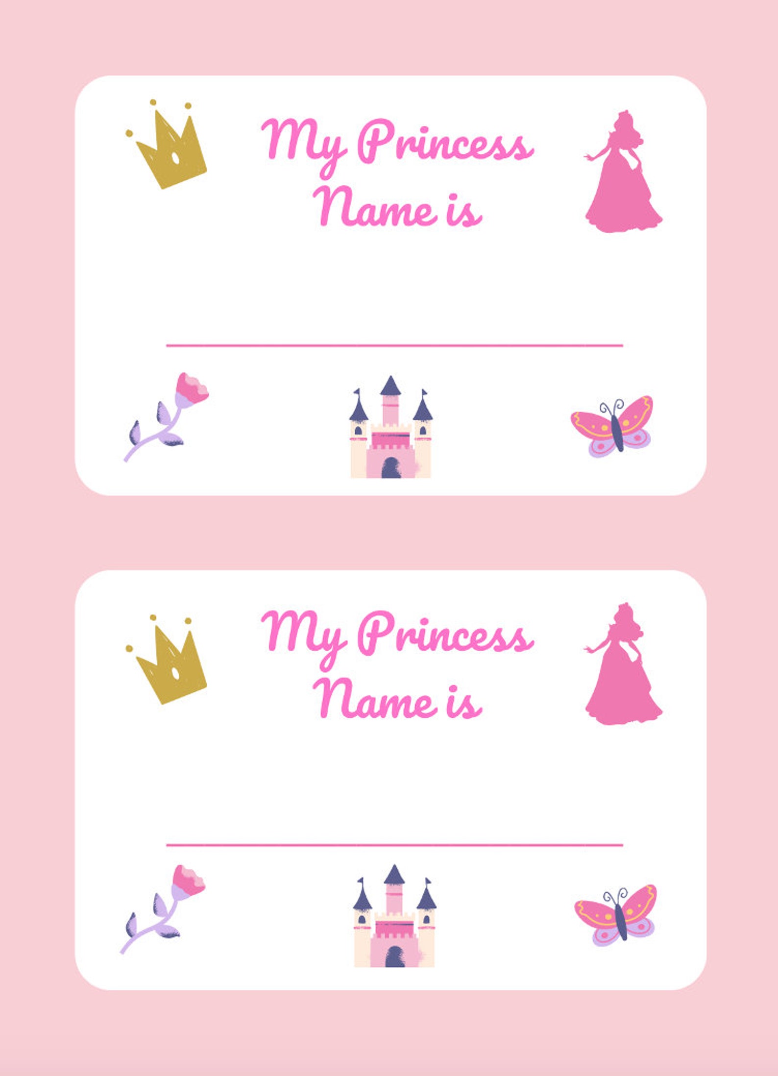 What's Your Princess Name? Name Generator Printable Party Game Instant ...