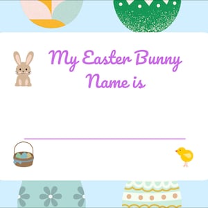 Whats Your Easter Bunny Name? Name Generator Printable Party Game ...