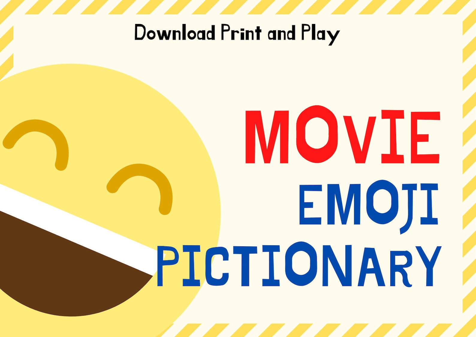 Movie Emoji Pictionary Instant Download Emoji Pictionary Fun Adult Game ...