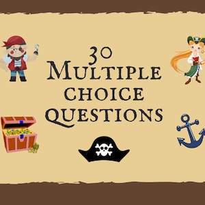 Pirate Quiz Pirate Printable Party Game Instant Download Party Game ...