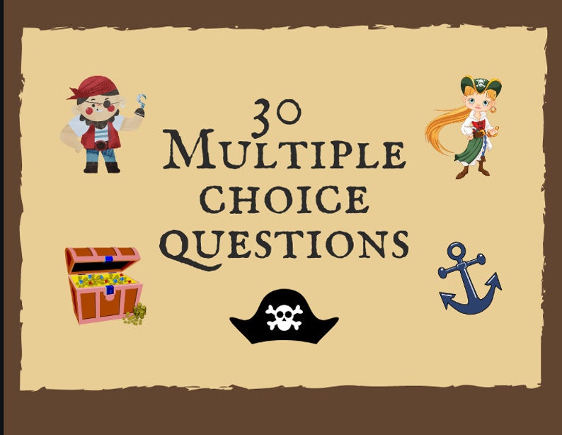Pirate Quiz Pirate Printable Party Game Instant Download Party Game ...