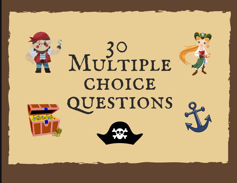 Pirate Quiz Pirate Printable Party Game Instant Download Party Game ...