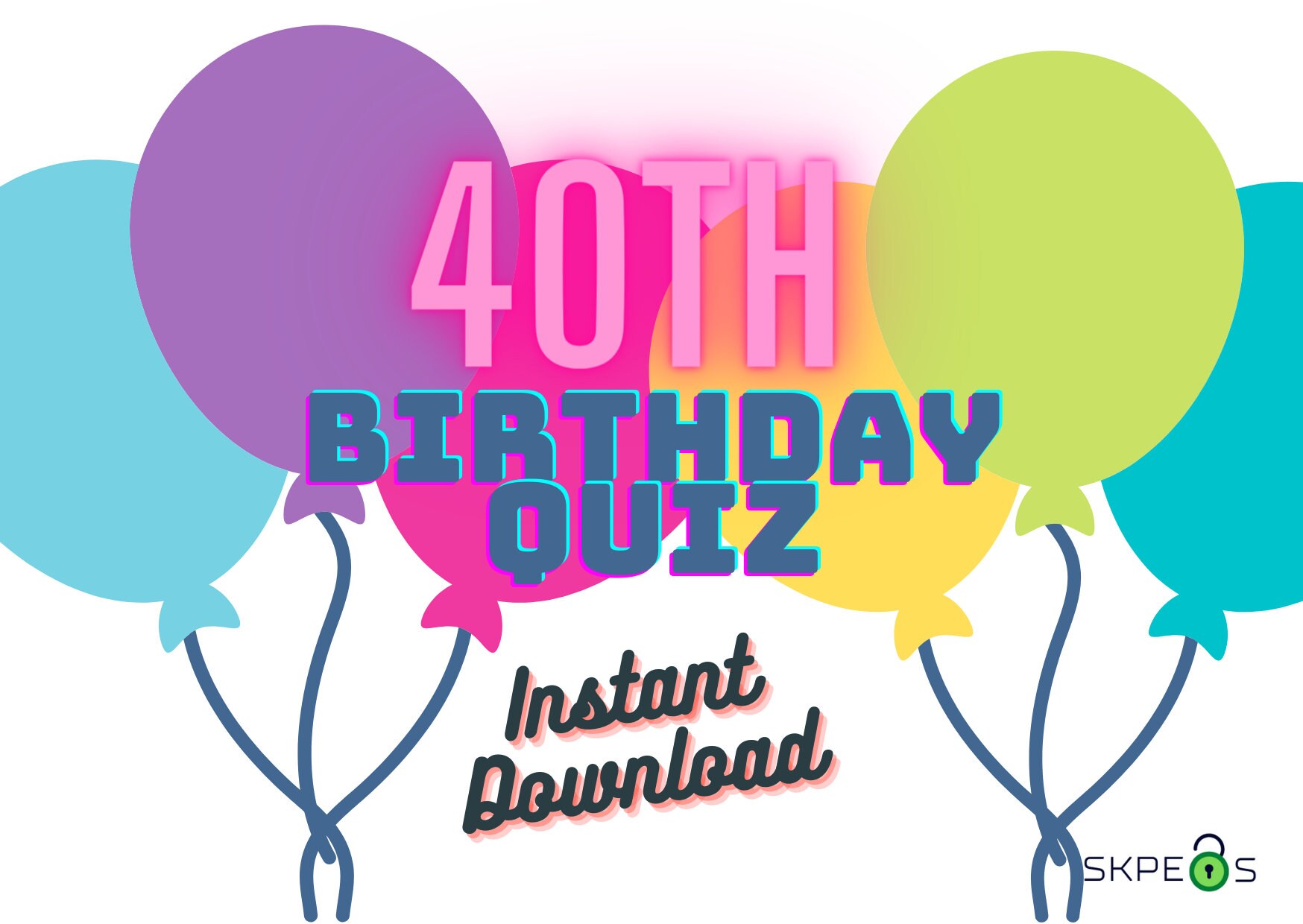 40th Birthday Quiz, 40th Birthday Decades Quiz Instant Download 40th ...