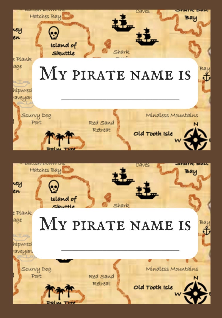 What's Your Pirate Name Free Printable - Printable