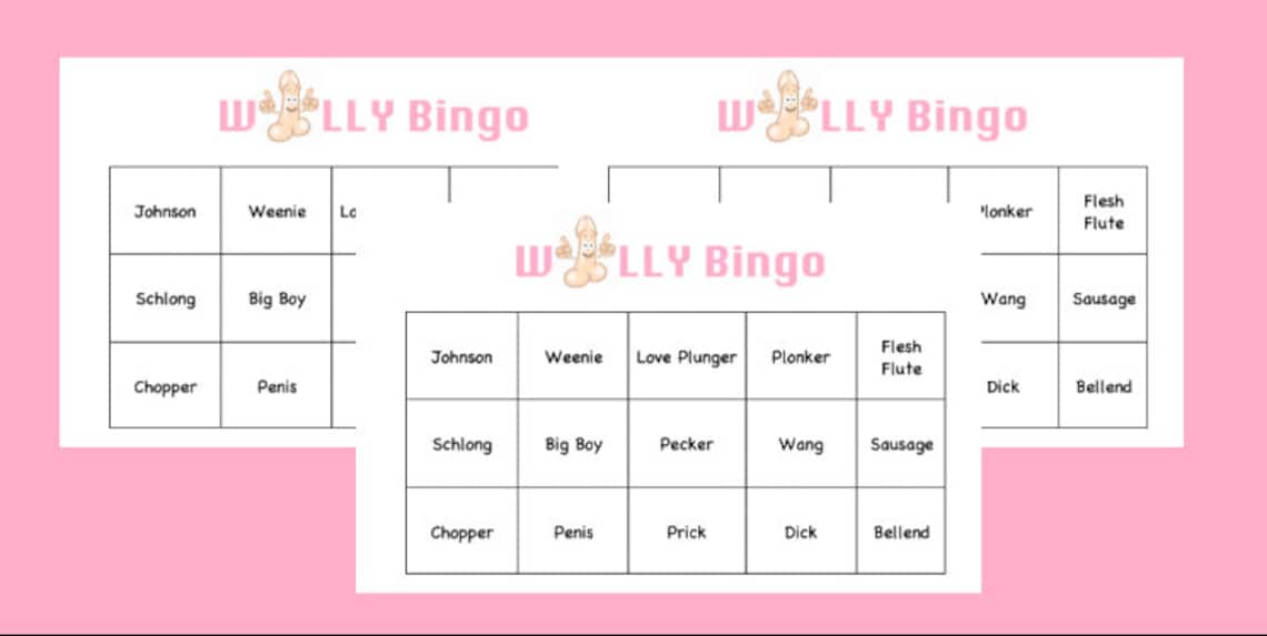 Willy Bingo 16 Cards RUDE Hen Party Bachelorette Bingo Rude - Etsy