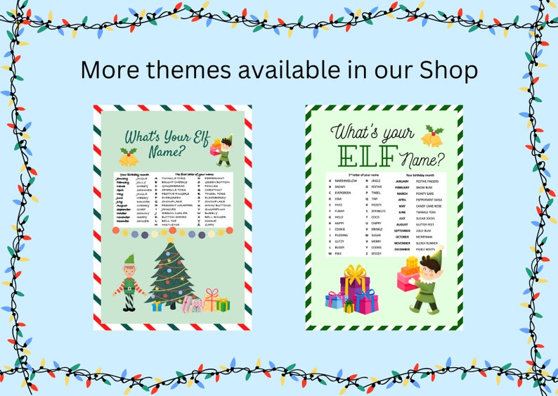Whats Your Elf Name? Name Generator Printable Party Game Instant ...