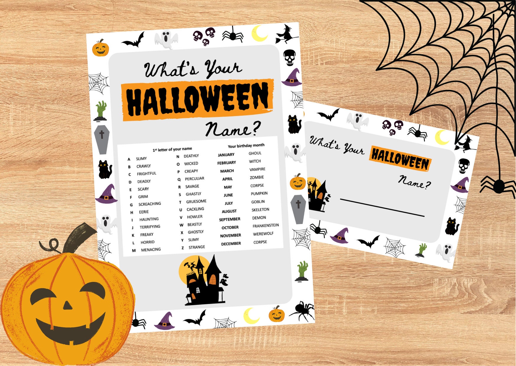 Whats Your Halloween Name Instant Download Halloween Name Generator ...