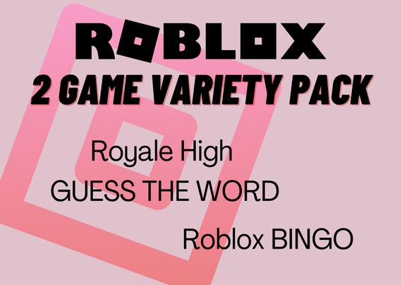 Royale High Guess the Word & Roblox Bingo Game Variety Pack | Etsy