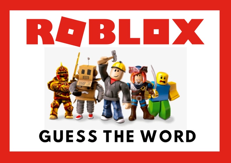 Roblox Guess the Word Game Family Game Night Instant Download Family ...