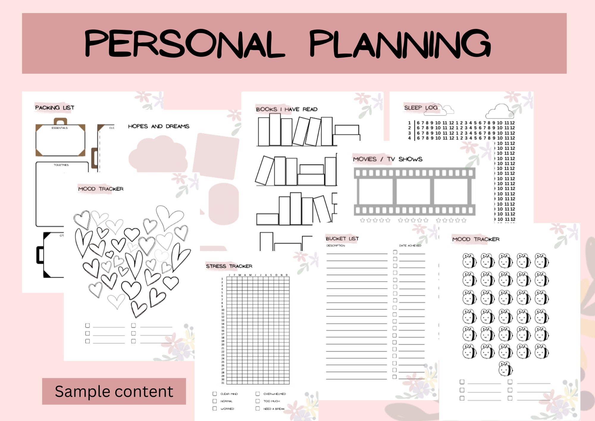 Personal Printable Planner All in One Planner Bundle Planner - Etsy