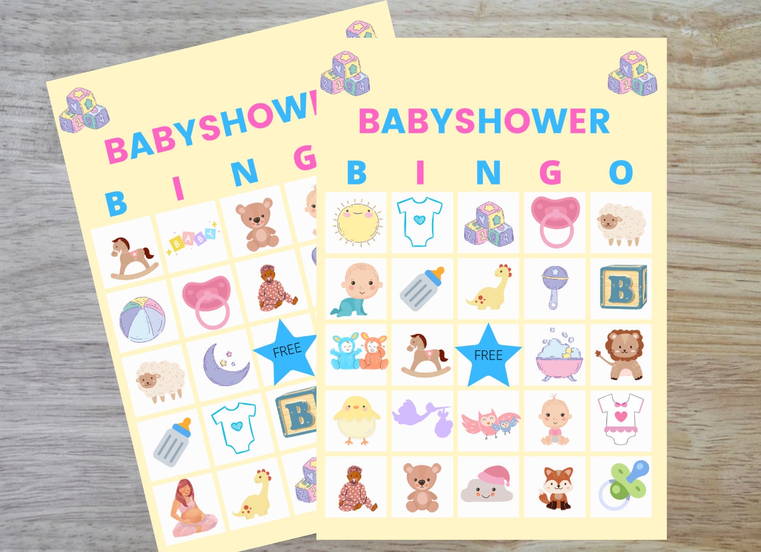 Baby Shower Bingo, Baby Shower Bingo Game, Gender Neutral Baby Shower ...