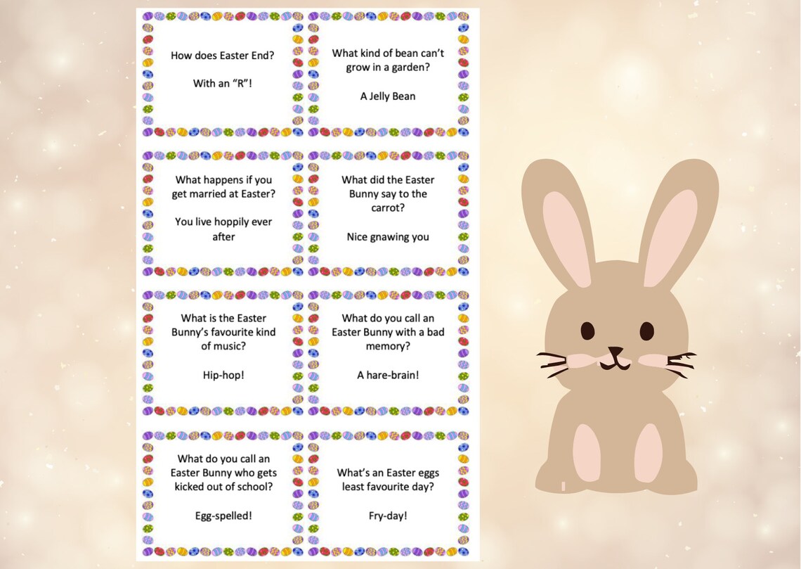 24 Easter Jokes Printable Easter Jokes Instant Download Easter Jokes ...
