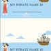 What's Your Pirate Name Name Generator Printable Party Game Instant ...