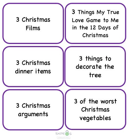 5 Second Rule Christmas Theme Game 5 Second Rule Family Fun Print and ...