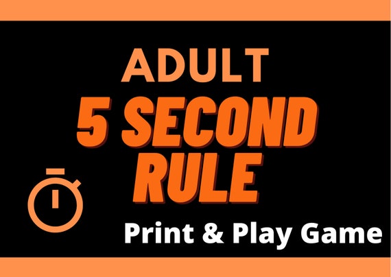 Adult 5 Second Rule Game Pack Girls Night Friends Get Together - Etsy