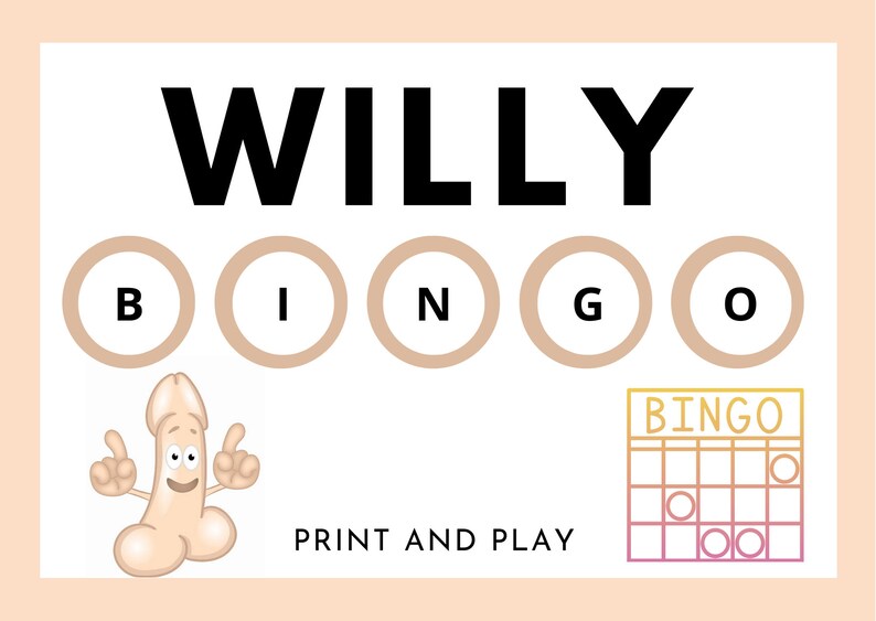 Hen Party Games 6 Hen Party Games Pack Plus Willy Bingo Hen - Etsy
