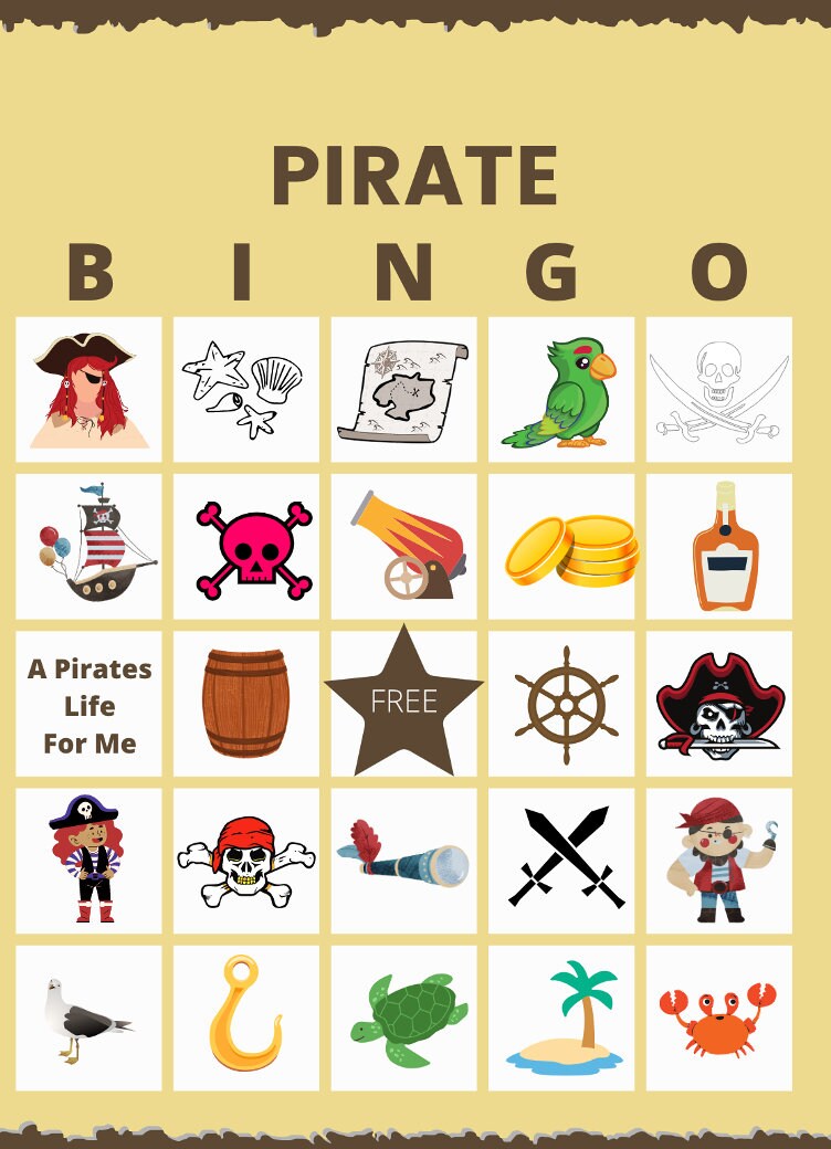 Pirate Party Printable Games 4 Pirate Party Game Pack Pirate Themed ...