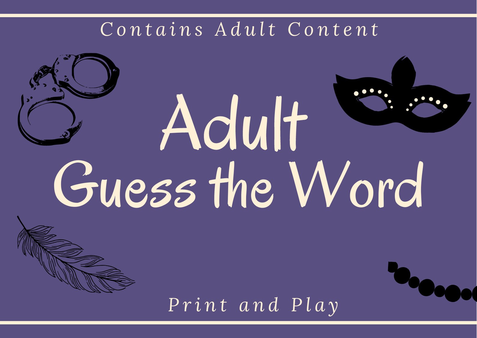 Guess the Word Adult Game Guess the Word Suggestive Sexy Game Rude ...