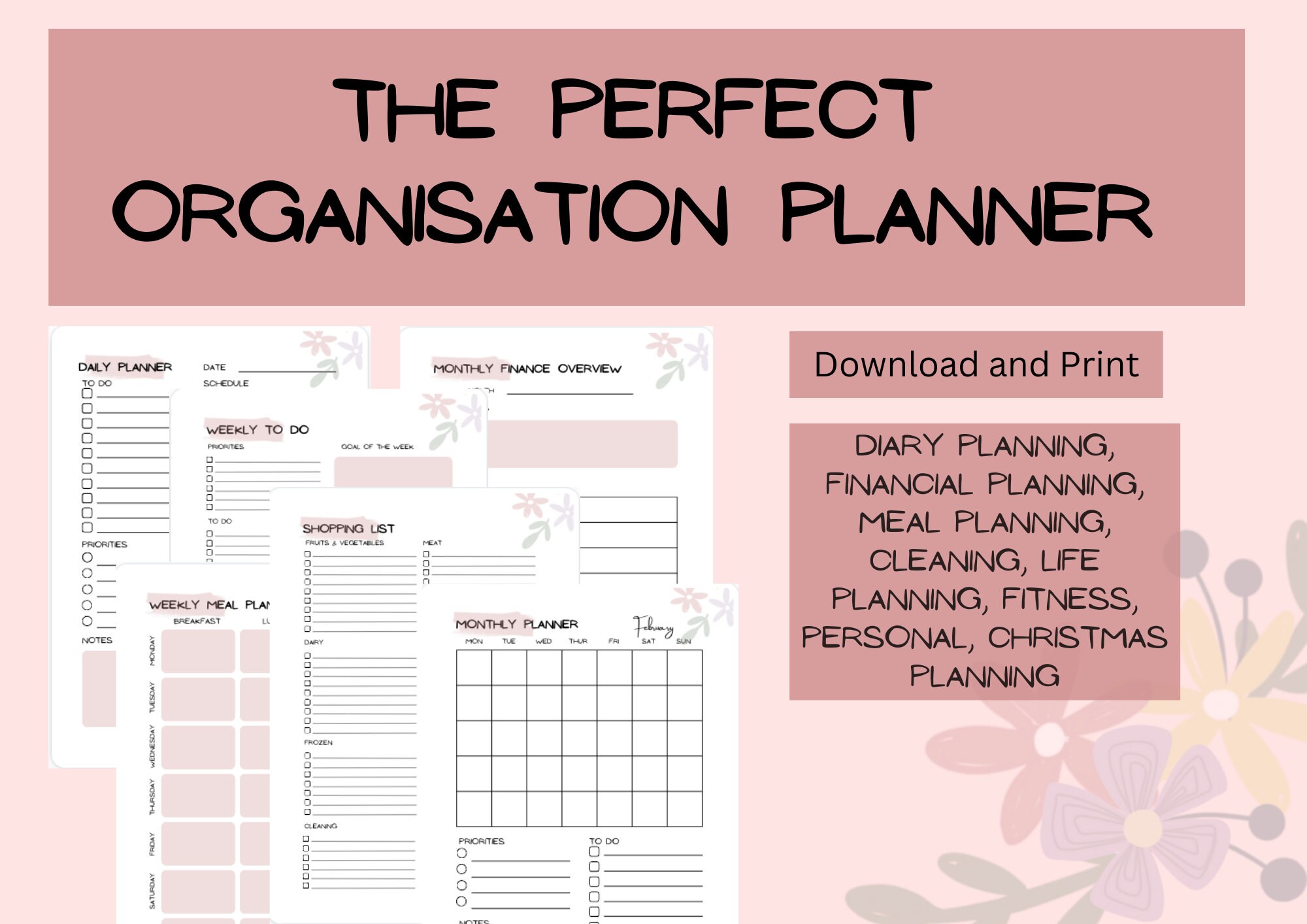Personal Printable Planner All in One Planner Bundle Planner - Etsy