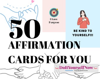 100 Affirmation Cards Digital Download, Mindfulness Affirmations Deck ...