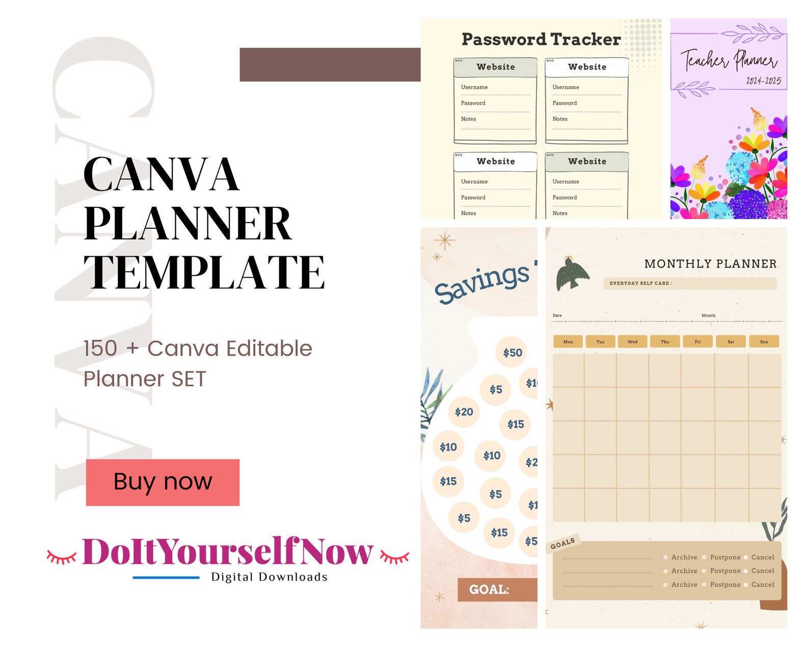 Canva Planner Template Toolkit, DIY Canva Planner Template Kit ...