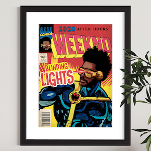 The Weeknd Vintage Poster | Blinding Lights Poster | A2 A3 A4 Framed ...