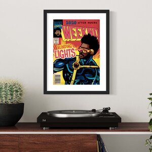 The Weeknd Vintage Poster | Blinding Lights Poster | A2 A3 A4 Framed ...