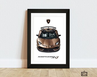 Aventador Svj Poster - Etsy UK