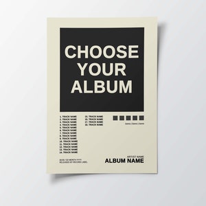 Custom Album Cover Print | Choose Any Album | A2 A3 A4 Framed Poster ...