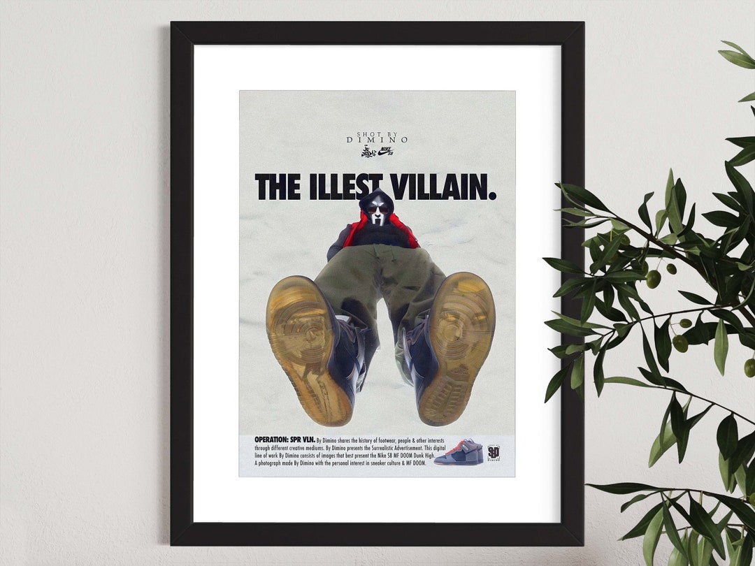 MF Doom Fashion Vintage Poster | Nike Hip-hop Rap Poster | A2 A3 A4 ...
