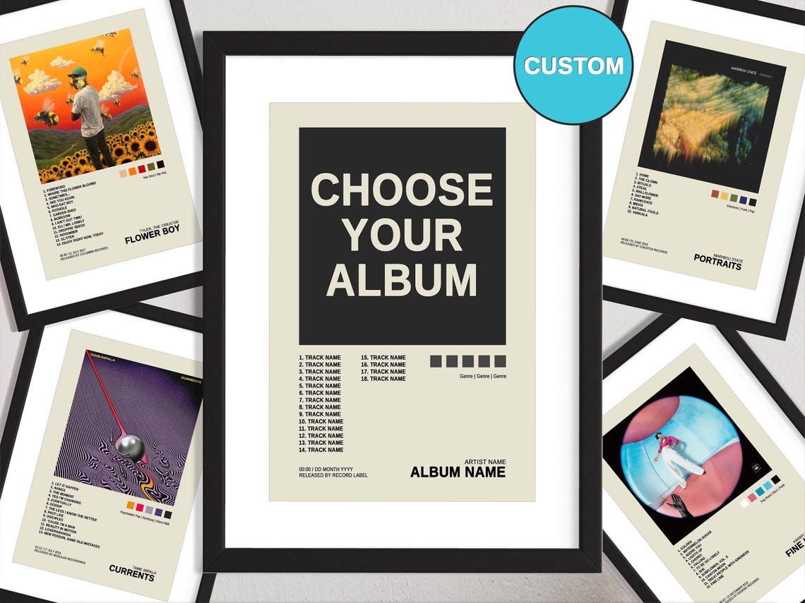Custom Album Cover Print Choose Any Album A2 A3 A4 Framed - Etsy