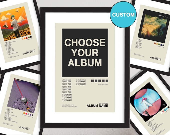 Set of 3 Music Posters | Personalised Music Print Aesthetic | Choose ...
