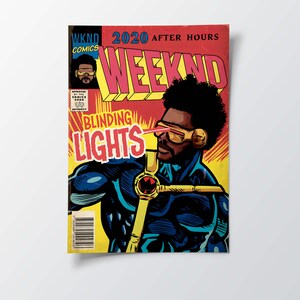 The Weeknd Vintage Poster | Blinding Lights Poster | A2 A3 A4 Framed ...