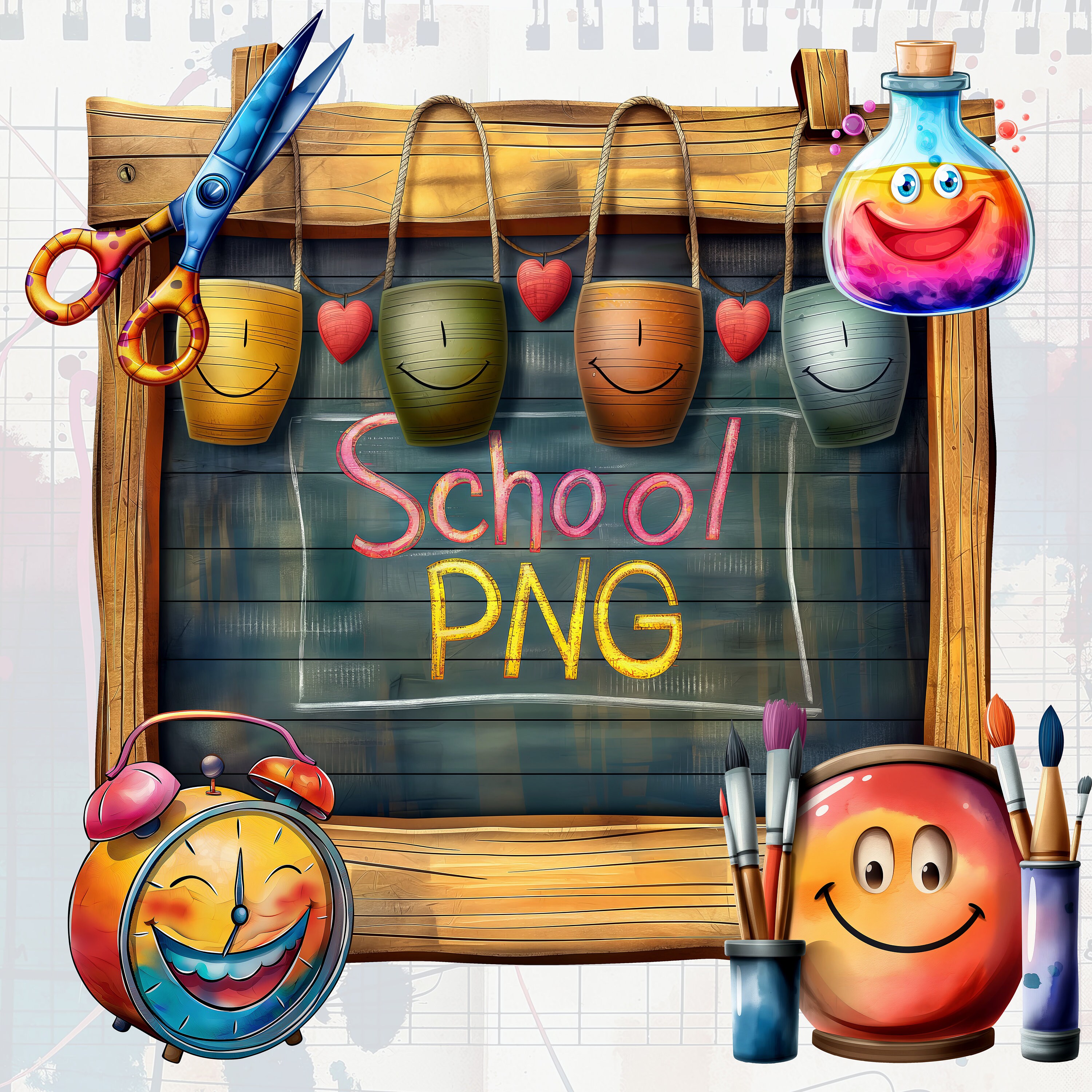 100 PNG Back to School Clipart, School Supplies, School Clipart ...