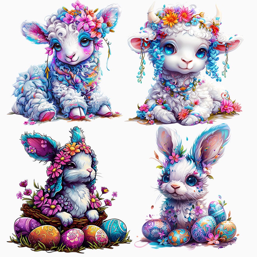 22 Easter Clipart, Bunny Images, Spring Holiday, Lamb, Duckling Images ...