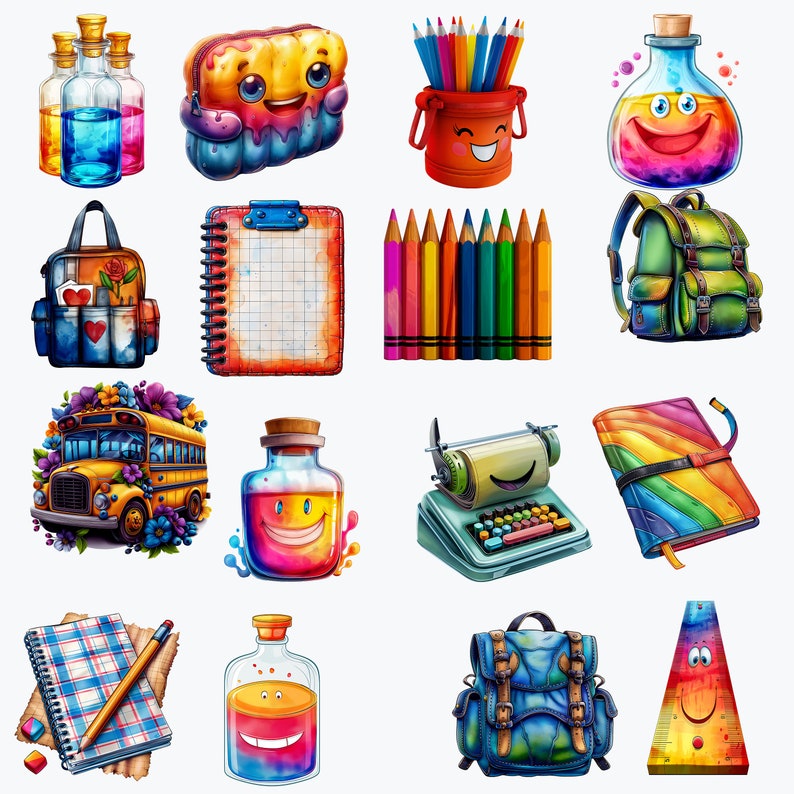 100 PNG Back to School Clipart, School Supplies, School Clipart ...