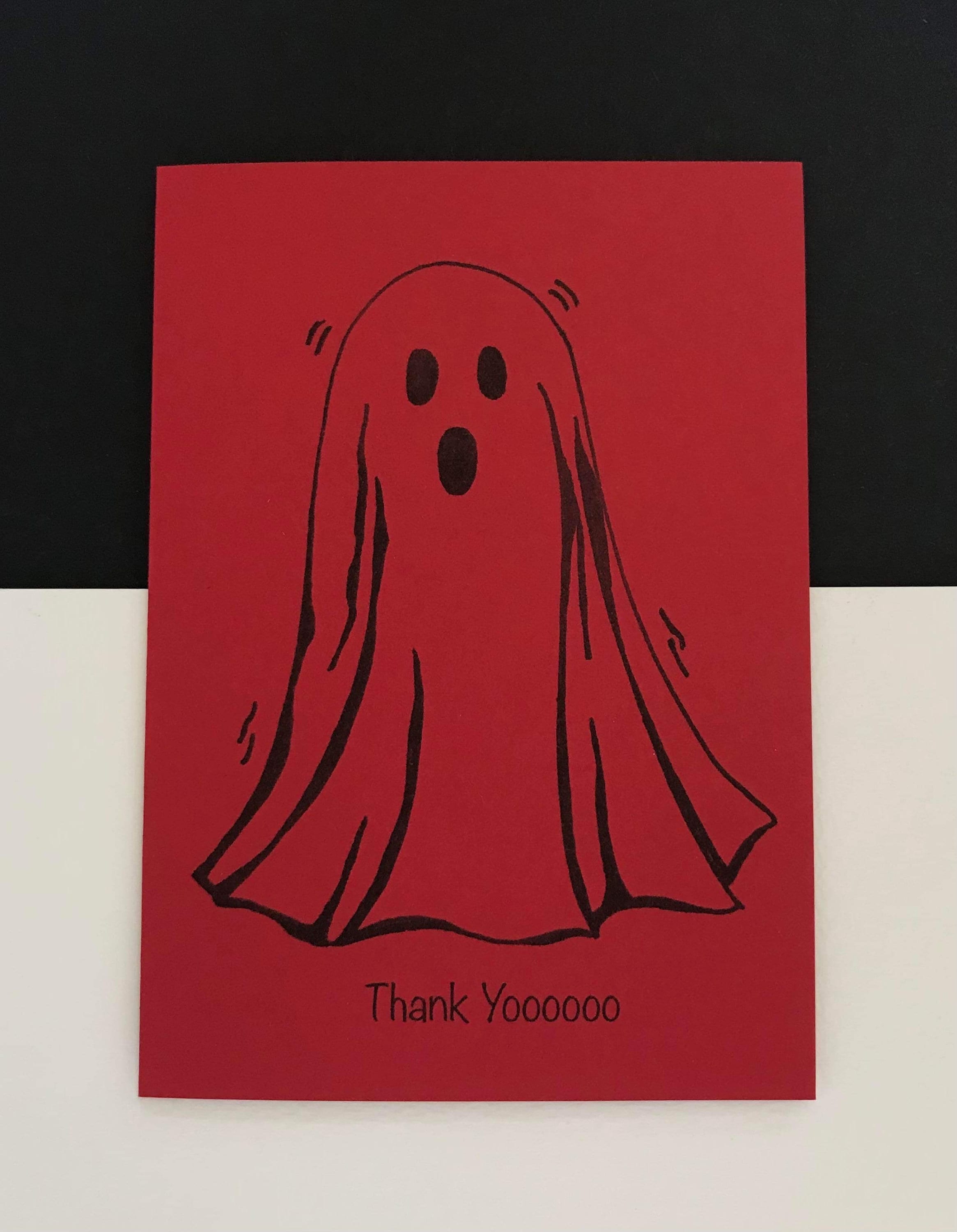Thank You Card, Horror Thank You Card, Spooky Card, Horror Movie Fans ...