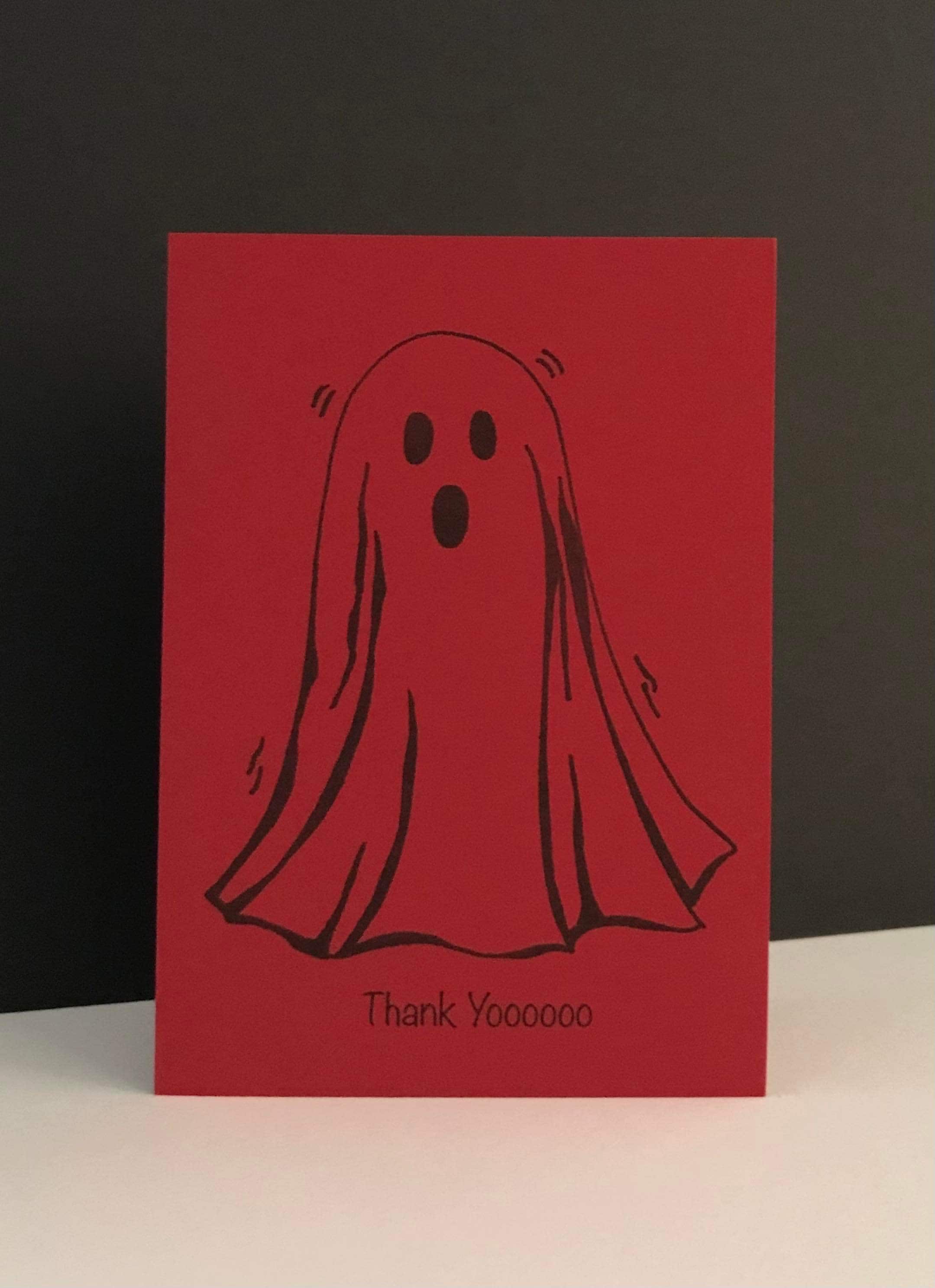 Thank You Card, Horror Thank You Card, Spooky Card, Horror Movie Fans ...