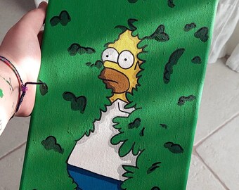 Homer Simpson Acrylic Painting 8x10 - Etsy