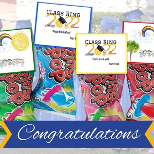 Prek/kindergarten Class Ring Pop Treat Topper DIY Printable - Etsy