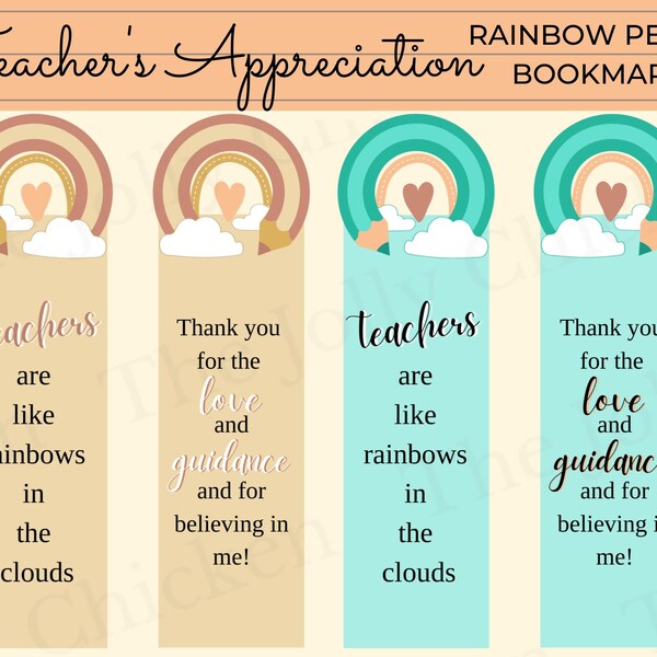 Teacher Appreciation Book Printable - Etsy
