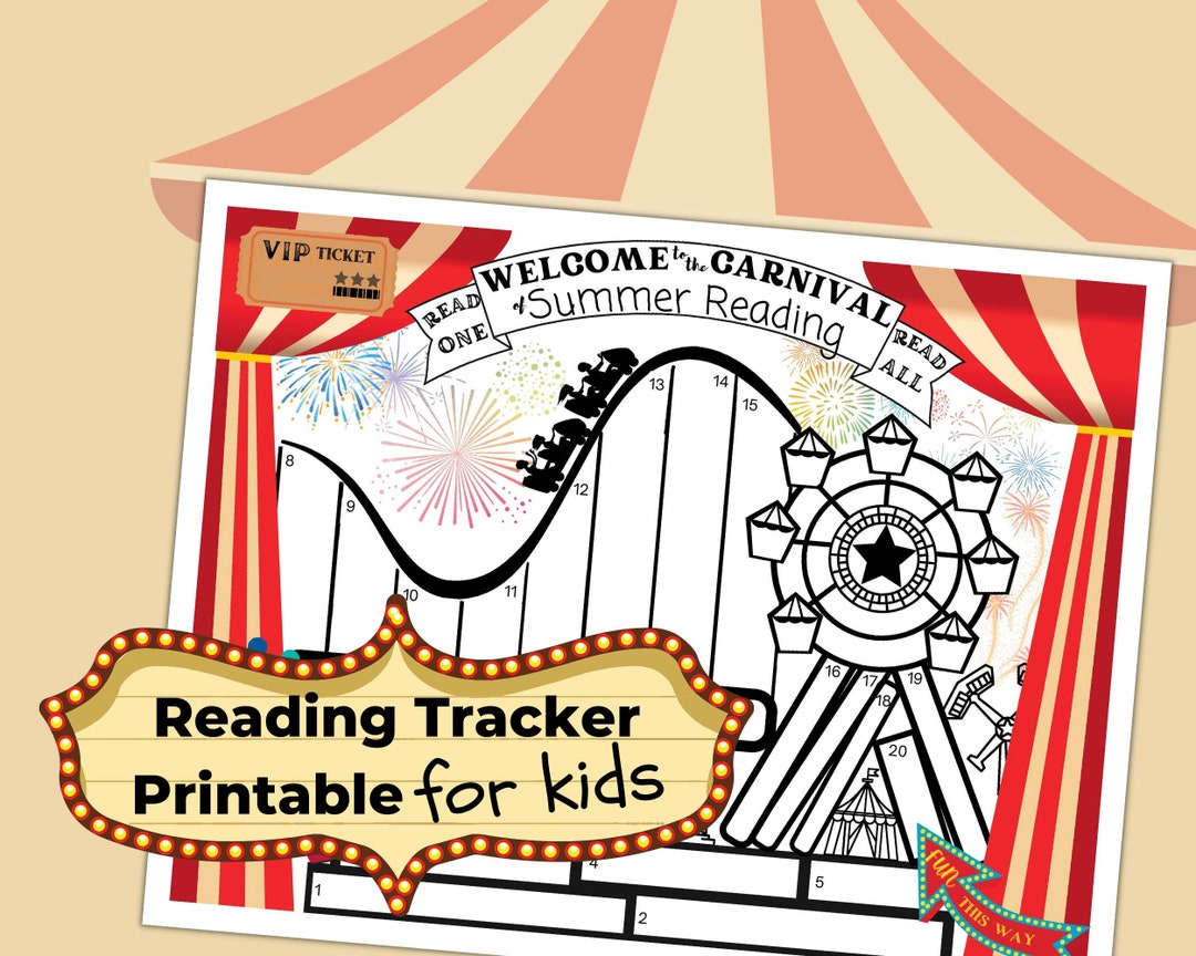 Summer Reading Tracker Printable Kids Book Reading Challenge - Etsy