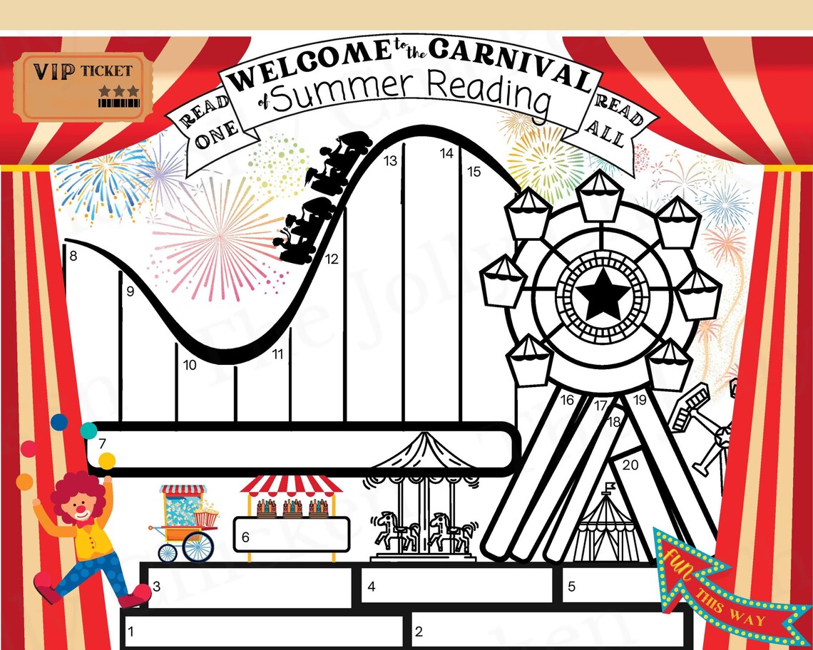 Summer Reading Tracker Printable Kids Book Reading Challenge - Etsy