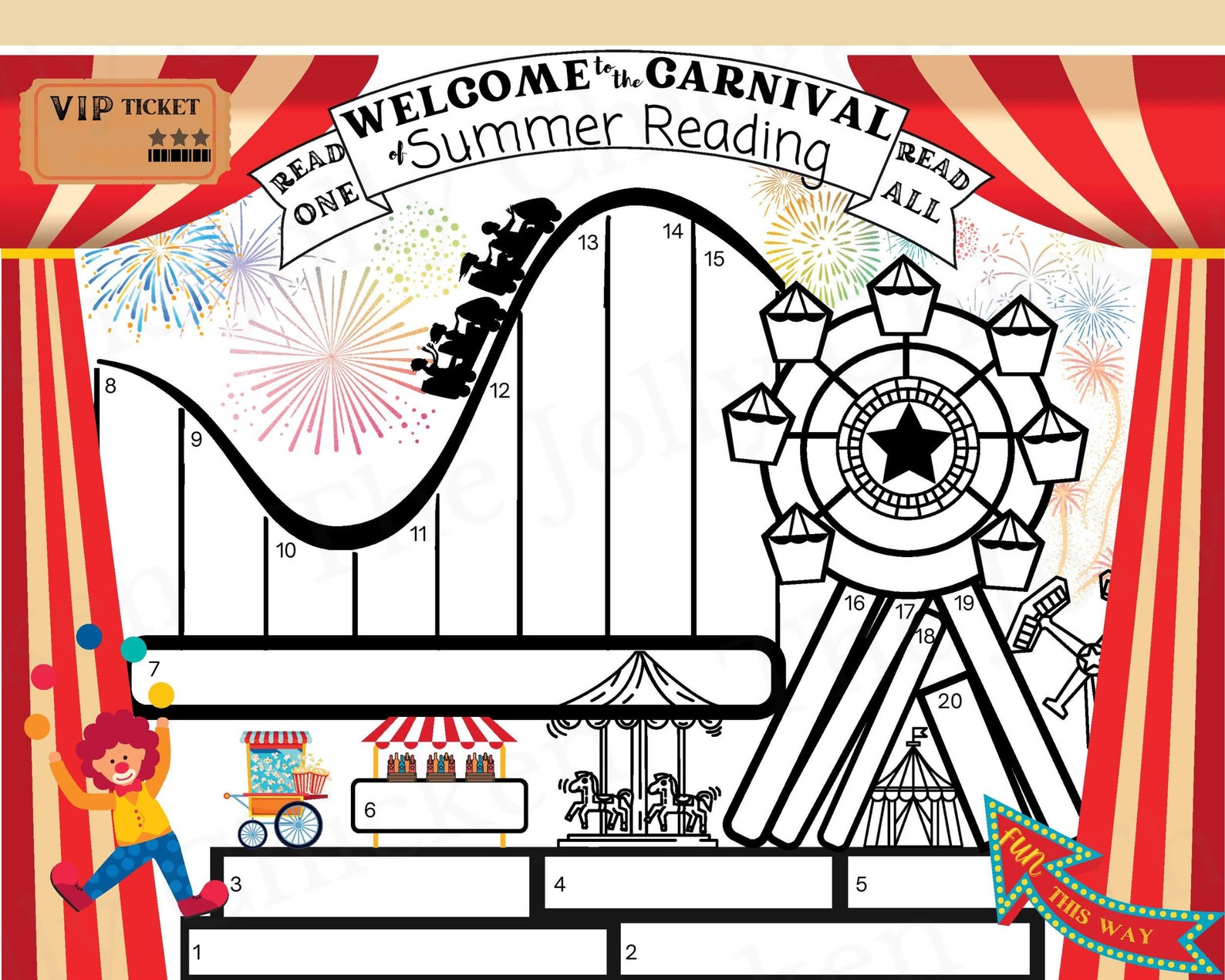 Summer Reading Tracker Printable Kids Book Reading Challenge - Etsy