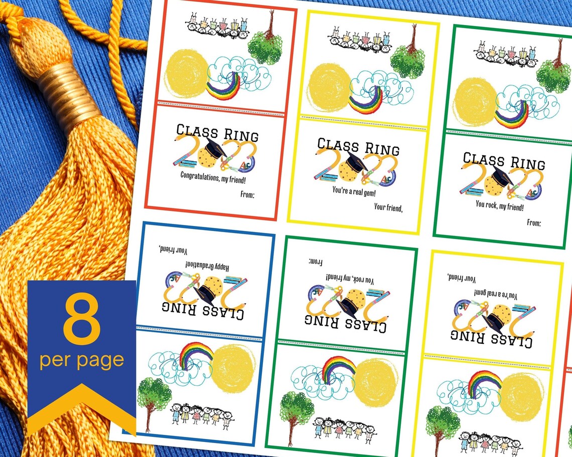 Prek/kindergarten Class Ring Pop Treat Topper DIY Printable - Etsy