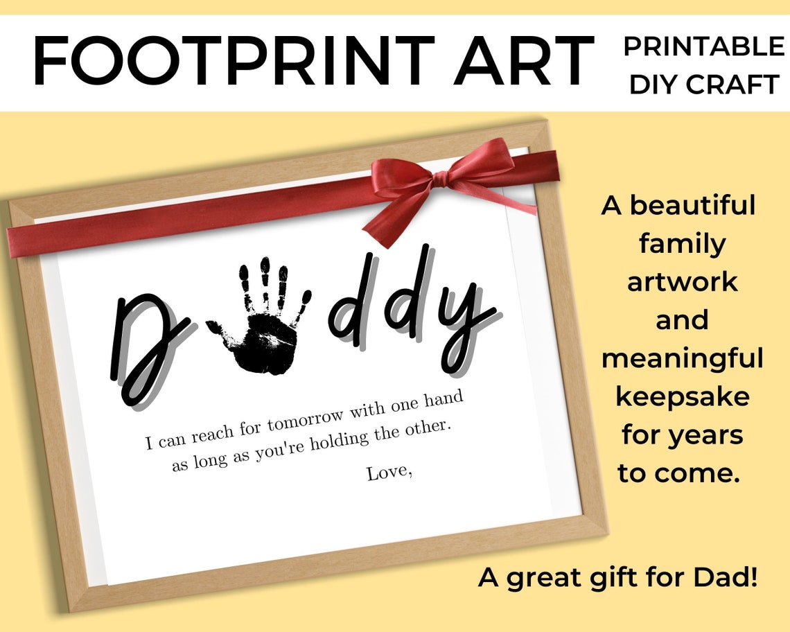 Father's Day Handprint Art Printable DIY Craft Keepsake - Etsy