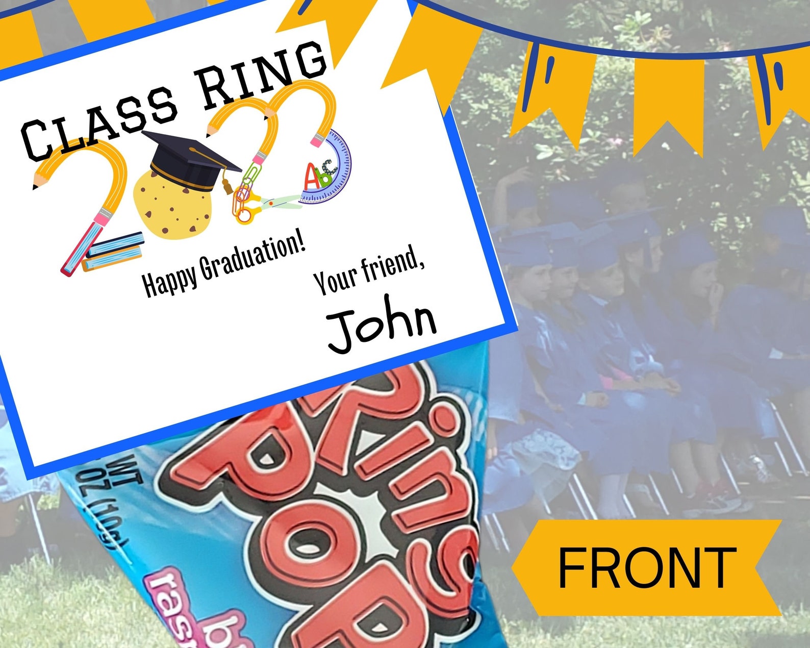 Prek/kindergarten Class Ring Pop Treat Topper DIY Printable - Etsy