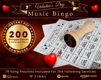 Motown Music Bingo 200 Unique Cards Total W/ Playlists - Etsy